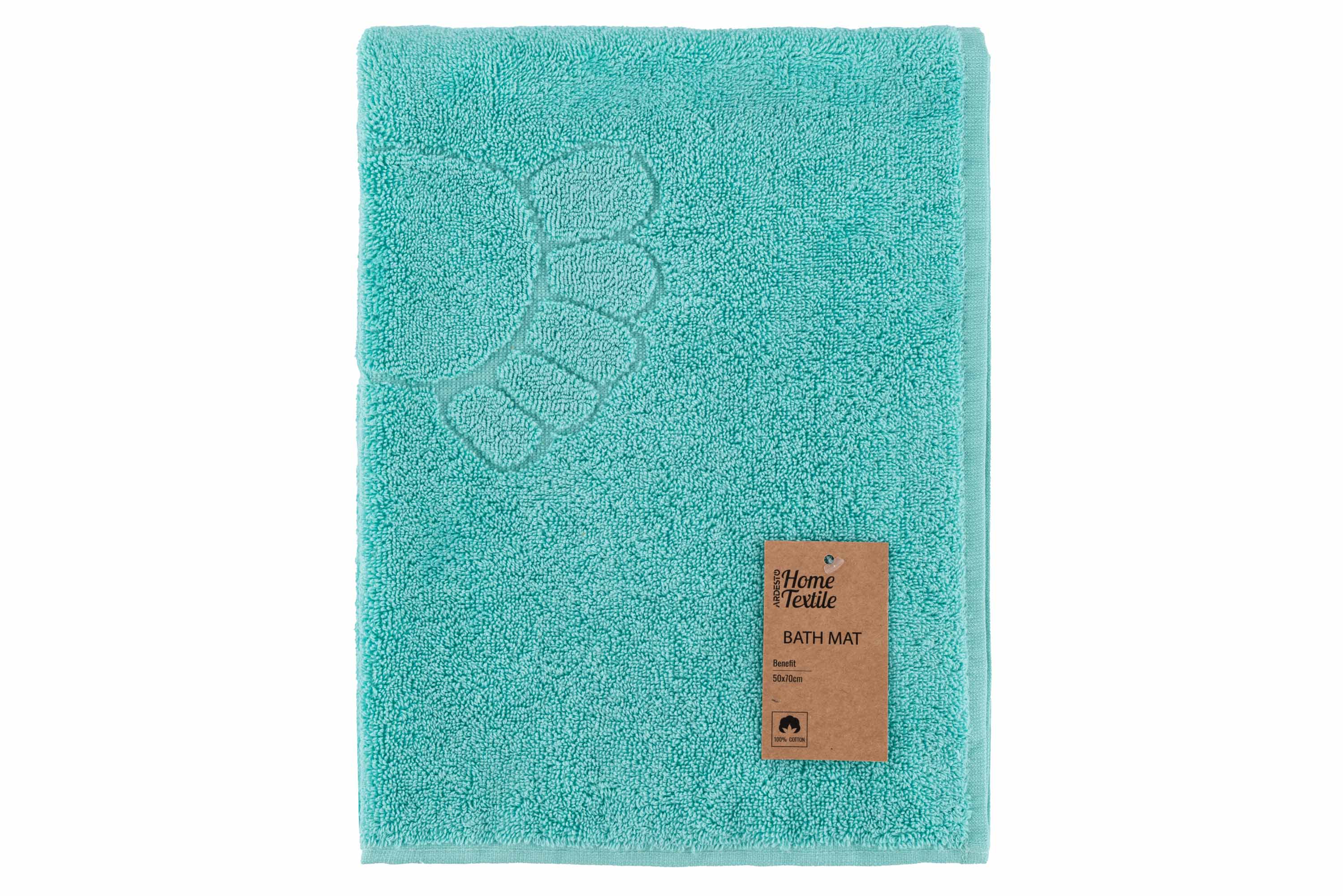 ARDESTO Terry towel for feet Benefit, 50х70cm, 100% cotton, aqua | ARDESTO